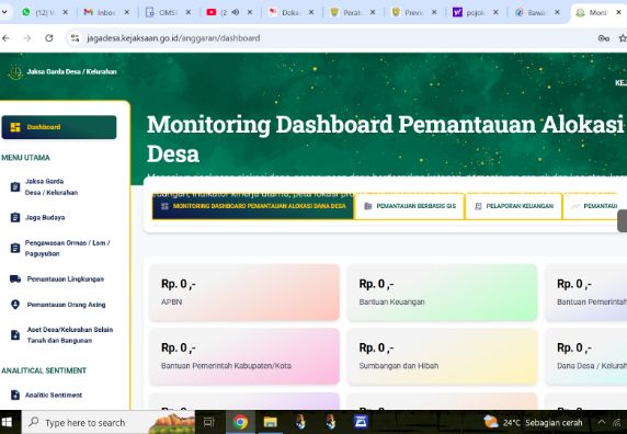 Penginputan Aplikasi Jaga Desa Dalam Rangka Pengawasan Oleh Kejagung RI