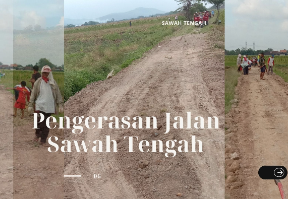 PROGRESS PENGERASAN JALAN SAWAH TENGAH