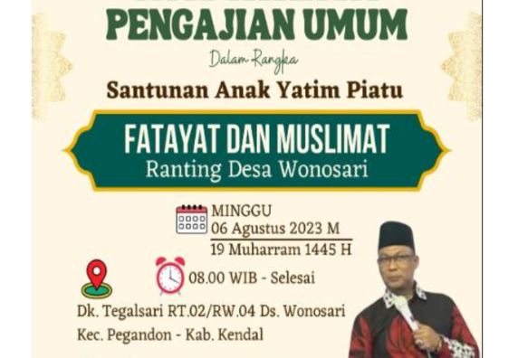 Kegiatan Rutin Tahunan Bulan Muharram Fatayat dan Muslimat Desa Wonosari