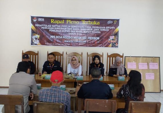 Rapat Pleno Terbuka Rekapitulasi DPSHP PILKADA 2024