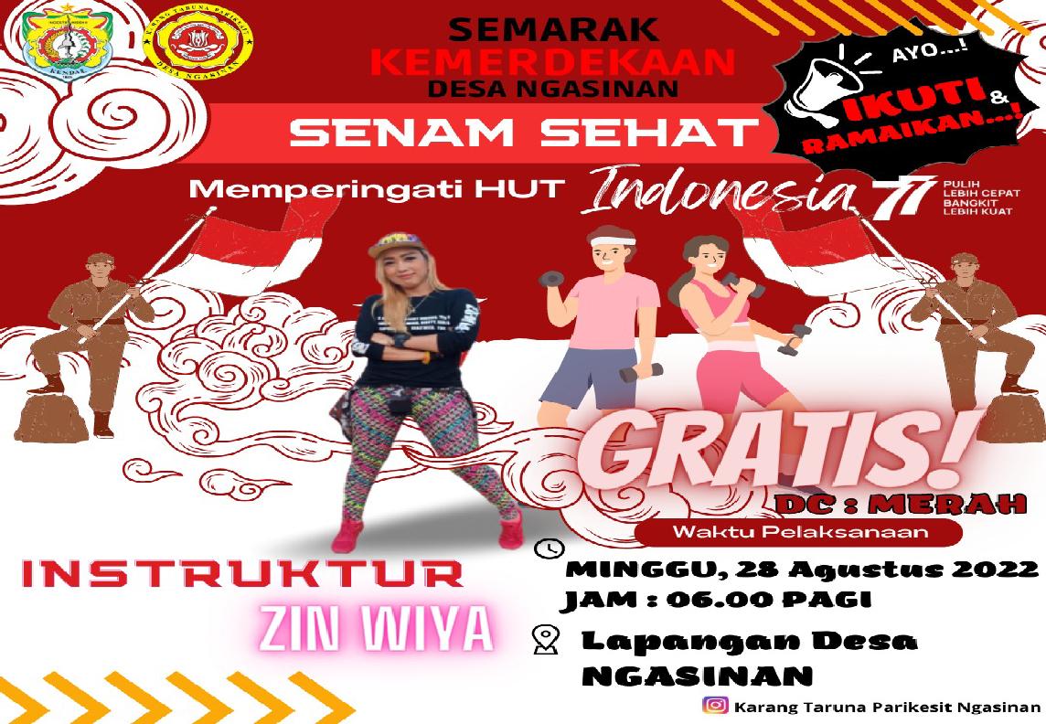 AYO RAMAIKAN SENAM SEHAT DALAM TANGKA HUT RI KE 77